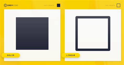 Square Icon Solid CoreUI Icons SVG JavaScript TypeScript Webfont