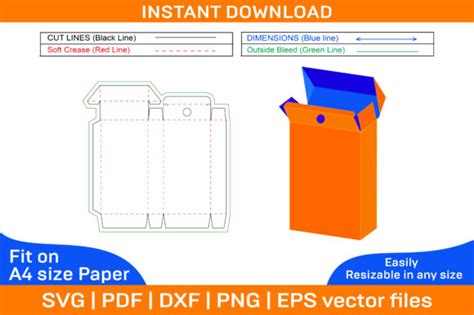 Mints Packaging Box Dieline Template Graphic By Designconcept · Creative Fabrica