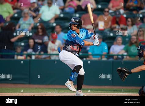 Alejandro Osuna 18 Of The Hickory Crawdads At Bat During A South