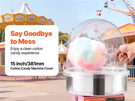 Vevor Cotton Candy Machine Cover 15 Inch Acrylic Dome