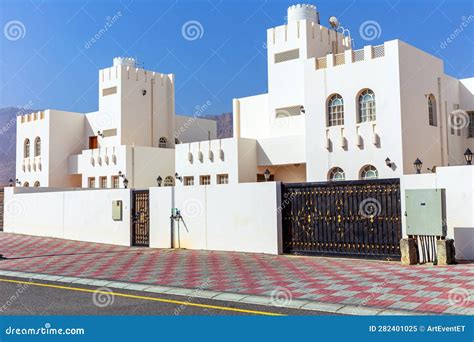 Typical Residential Buildings In An Ordinary Provincial Town In Oman