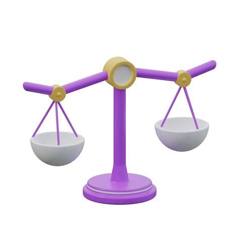 Premium Photo Balance Scale 3d Icon Isolated White Bacground 3d Rendering