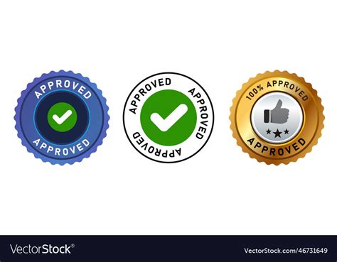 Accepted Quality Control Check Mark Emblem Sticker