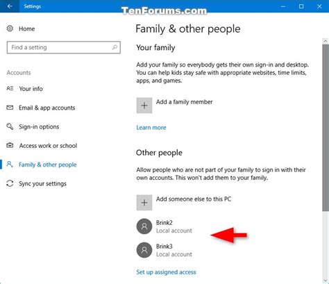 add local account or microsoft account in windows 10 tutorials