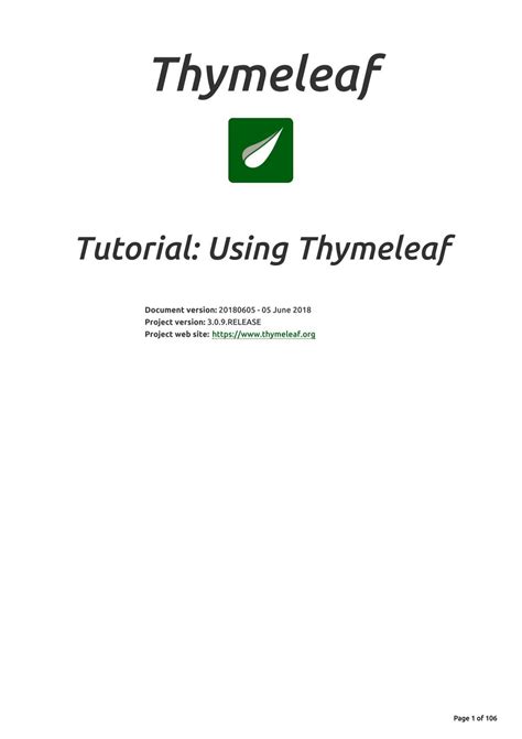 Using Thymeleaf