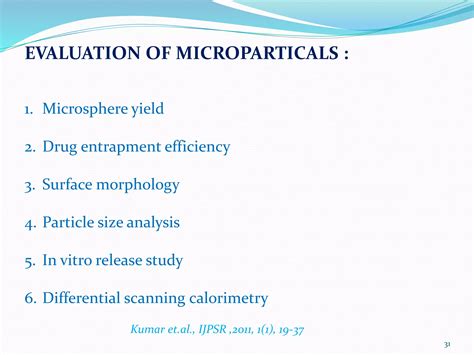 Microparticle Formulation And Evaluation Pptx