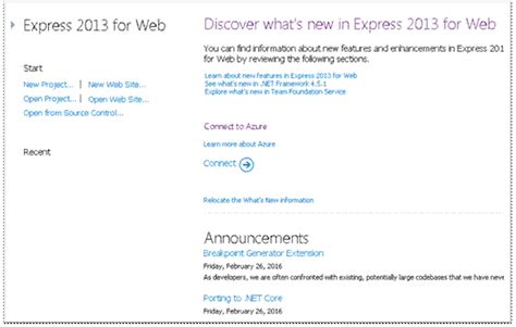 Install Visual Studio Express For The Web Online
