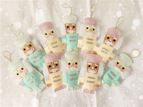 Felt Nutcracker Ornament Christmas Ornament Pastel Nutcrackers Nutcracker Theme Nutcracker