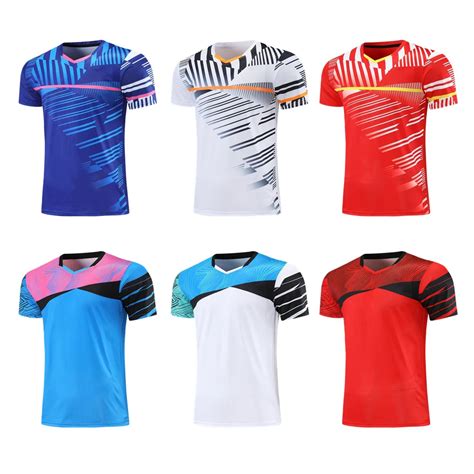 남녀공용 스포츠 테니스 배드민턴 수트 탁구 저지 소년 테니스 셔츠 키트 소녀 탁구 수트 어린이 탁구 의류탁구 저지 Aliexpress