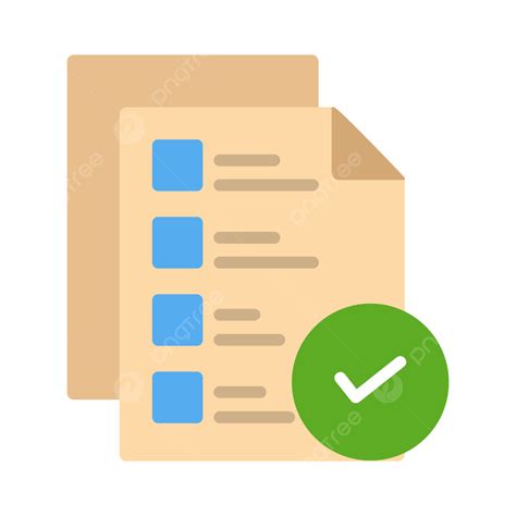 File Check Flat Icon Vector Check Checklist File Png And Vector With