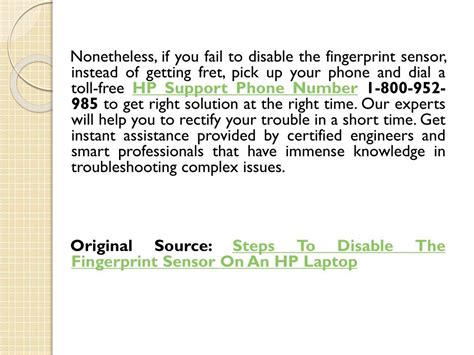 Ppt Steps To Disable The Fingerprint Sensor On An Hp Laptop Powerpoint Presentation Id7939613
