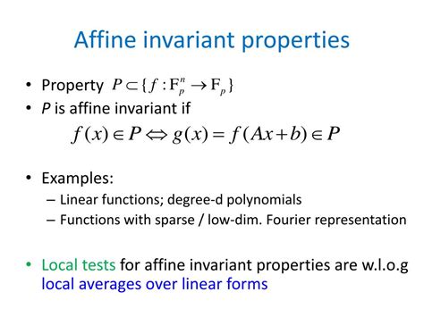 PPT Correlation Testing For Affine Invariant Properties On PowerPoint Presentation ID