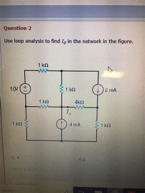 solved question 2 use loop analysis to find io in the