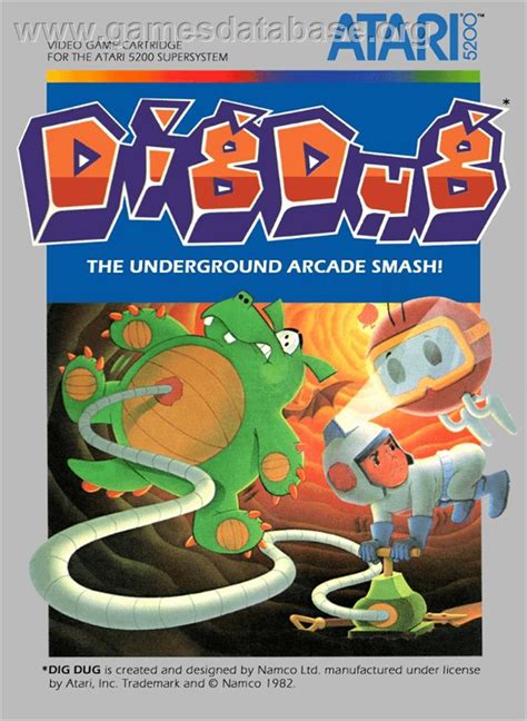 Dig Dug Atari 5200 Artwork Box