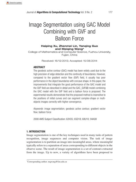 pdf image segmentation using gac model combining with gvf and balloon