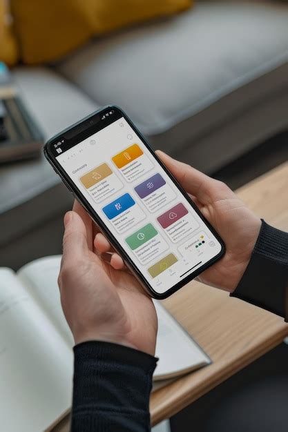 Premium Photo Interactive Digital Flashcard App Interface On Smartphone For Efficient Studying