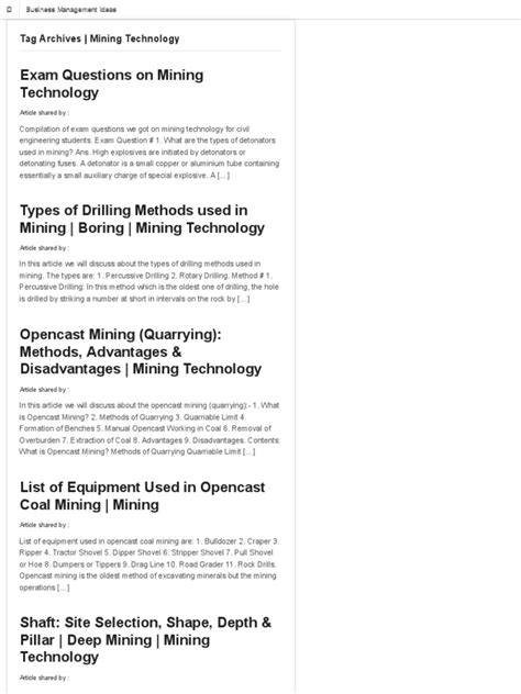 Mining Technology Engineering Notes India Pdf Coal Mining Mining