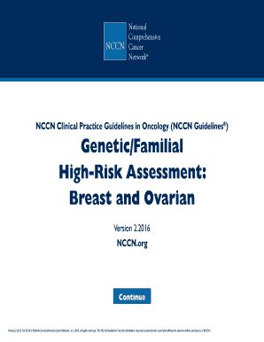 Fillable Online NCCN Clinical Practice Guidelines In Oncology NCCN Guidelines Fax Email Print
