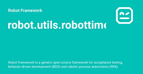 Robotutilsrobottime Robot Framework