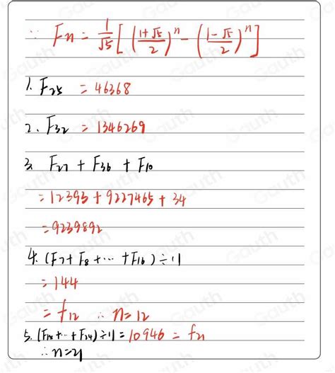 Solved Activity No Fibonacci Sequence I Determine The Following F F F F