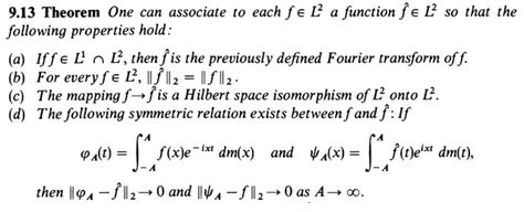 Real Analysis A Corollary To The Plancherel Theorem Mathematics