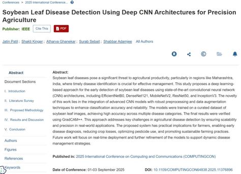 Soybean Leaf Disease Detection Using Deep Cnn Architectures Jatin