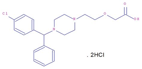 Chemical Structure Of Cetirizine Dihydrochloride Download Scientific Diagram