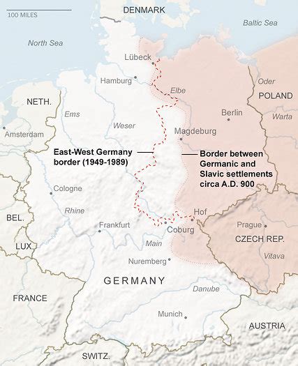 East And West Germany Border Map
