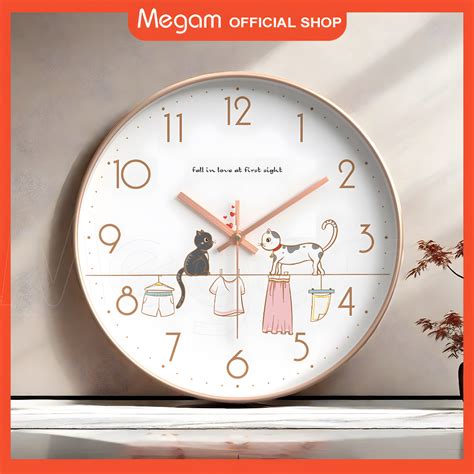 Hiasan Dinding Megam Analog Wall Clock Attached Wall Decoration Clock
