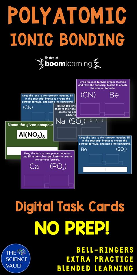Polyatomic Ion Chemical Bonding Boom Cards High School Chemistry