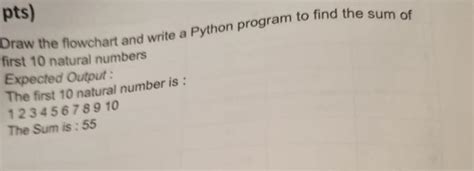 Solved Pts Draw The Flowchart And Write A Python Program To Chegg Com