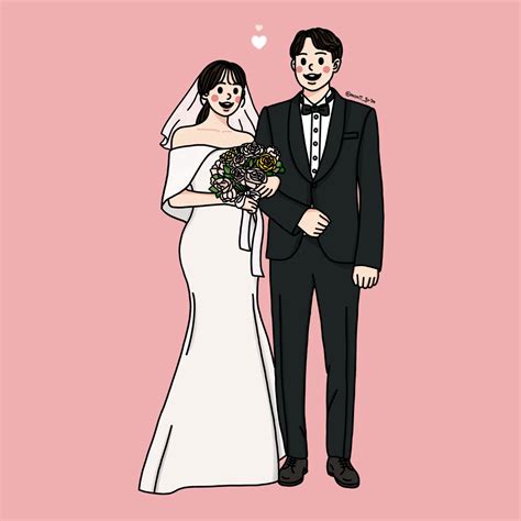 라인드로잉 〡웨딩일러스트 청첩장일러스트 모바일청첩장 답례품스티커 결혼선물 일러스트 포트폴리오 크몽