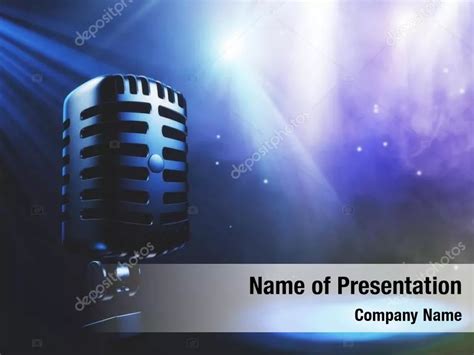 Vintage Musical Seamless Microphone Powerpoint Template Vintage Musical Seamless Microphone