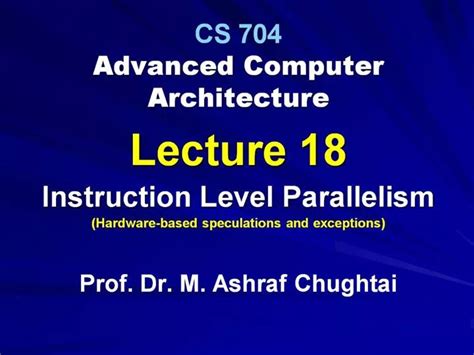 Ppt Cs 704 Advanced Computer Architecture Powerpoint Presentation