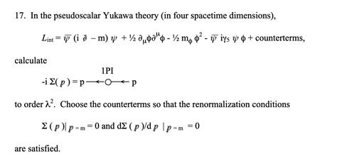 solved 17 in the pseudoscalar yukawa theory in four