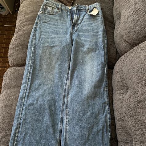 Pacsun High Waisted Nora Wide Leg Jeans W Cropped Depop