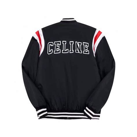 Celine Satin Varsity Jacket Hollo