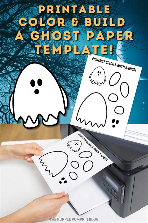 printable color and build a ghost
