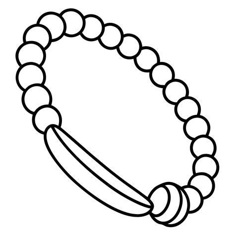 Bracelet Outline Coloring Book Page Line Art Drawing Premium Ai Generated Vector