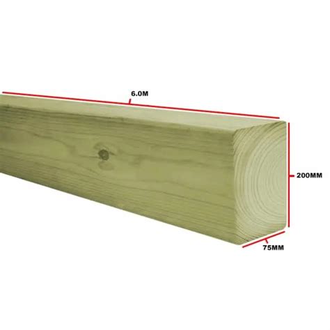 Tanalised Treated Timber 75 X 200mm 60m Uk Bricks Timber Pavers And Building Supplies