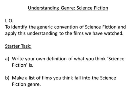 Exploring Film Science Fiction Teaching Resources