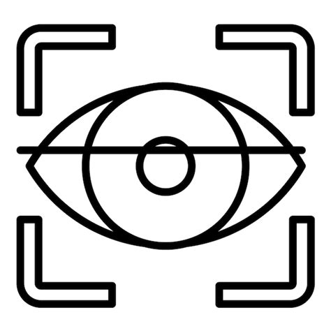 Premium Vector Eye Recognition Vector Illustration Style