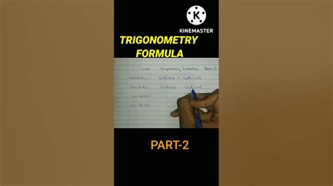 Most Important Trigonometric Formula Part 2 For Boards Jeeneet👍shorts Boards Maths