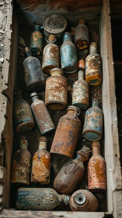 Free Vintage Bottle Collection Image Vintage Bottles Rusty