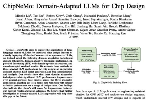 Llms For Chip Design Proposes Using Llms For Industrial Chip Design By