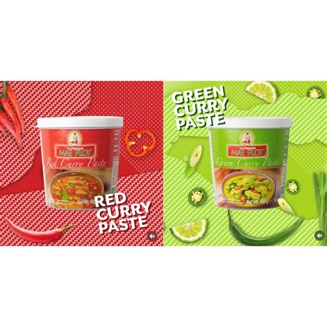 [hcm] Gia Vị Cà Ri ĐỎ Gia Vị Cà Ri Xanh Mae Ploy 400g Red Curry Paste Green Curry Paste