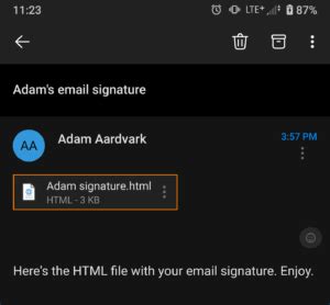 How To Add A Pro Email Signature In Outlook For Android