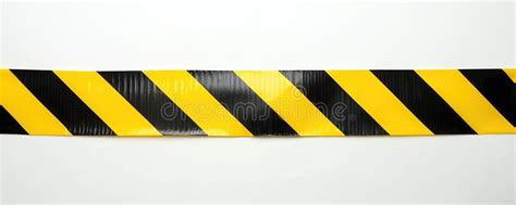 Horizontal Caution Tape Features Black And Yellow Stripes Warning Sign Concept Security Zone