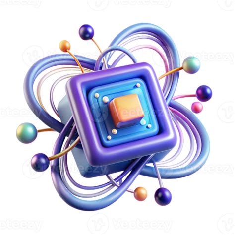 Impressive Vintage A Quantum Computer Processing Information Visualized As Swirling Particles