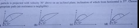 [answered] Particle Is Projected With Velocity 30 Above On An Inclined Kunduz